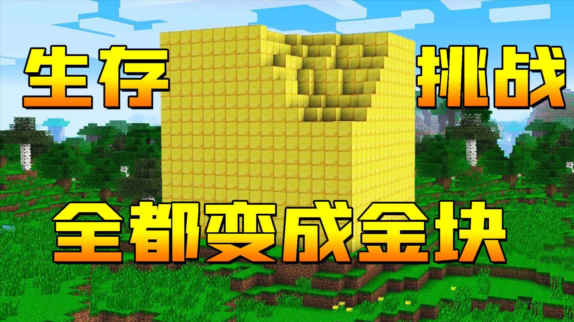 木鱼我的世界:当你触碰的方块都会变成金块,你该如何.