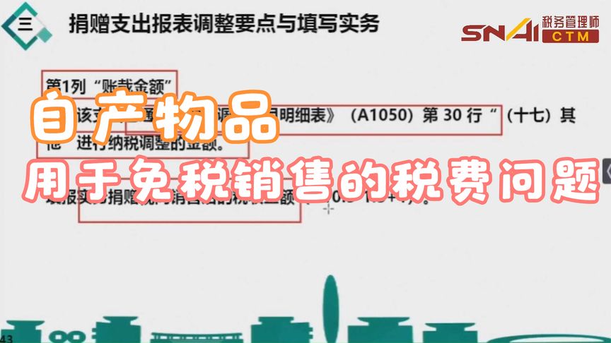 自产物品用于免税销售的税费问题
