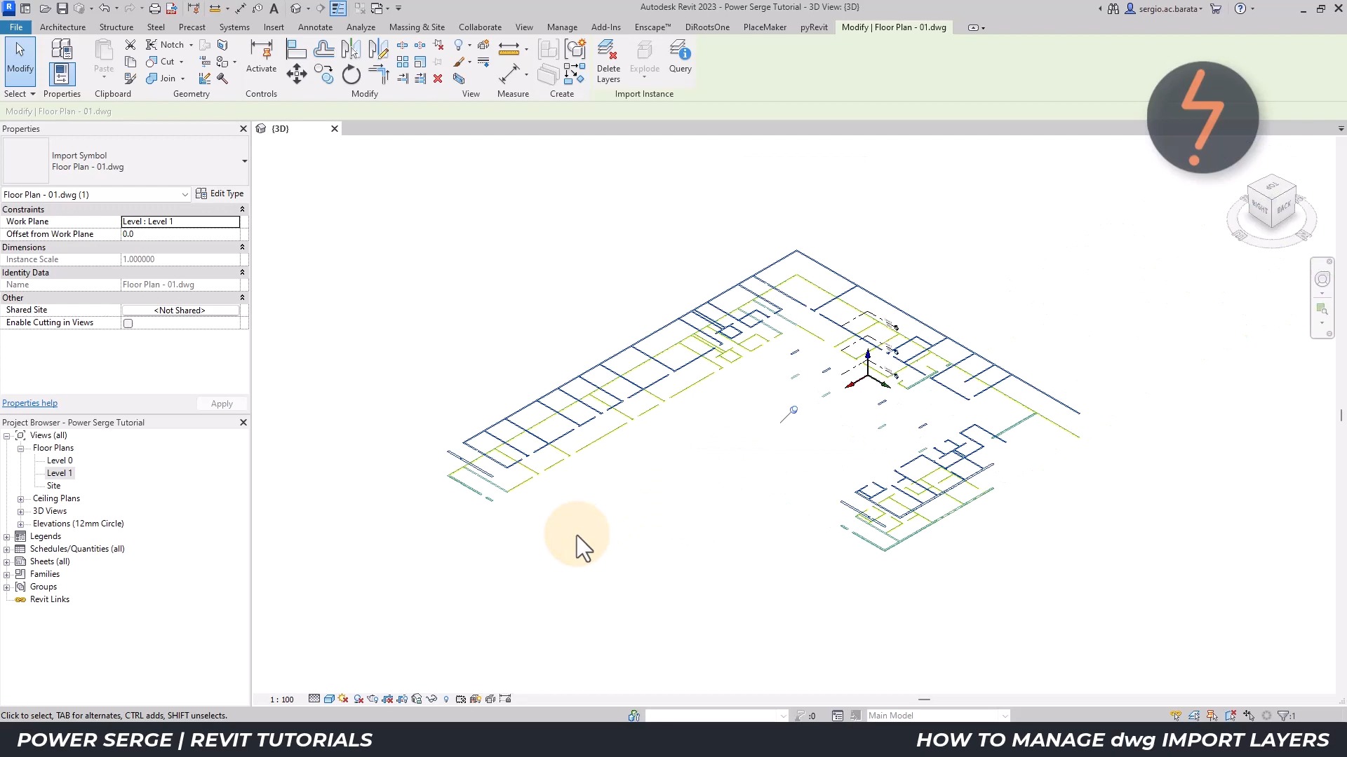 Revit快速CAD转3D无插件流程-Quickly Convert 2D AutoCAD to 3D Revit