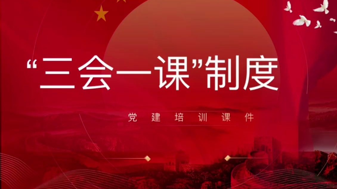 党支部标准化规范化“三会一课”制度党课ppt