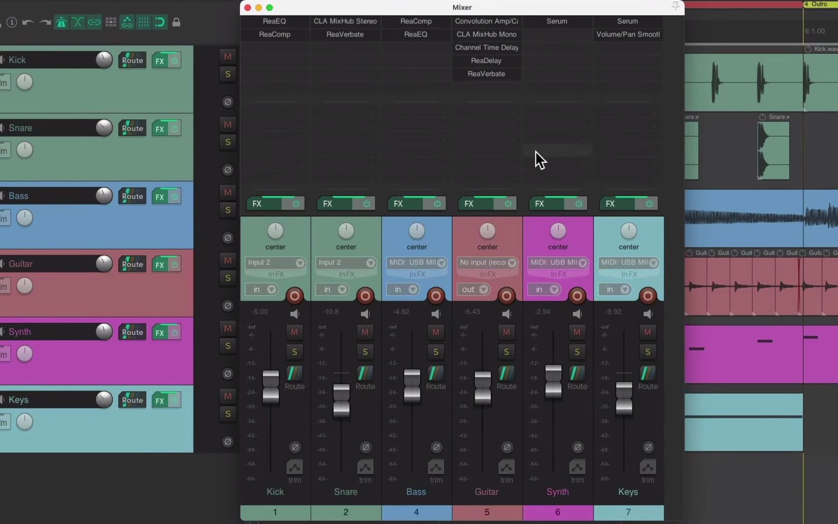 ...显示FX并发送 Show FX and Sends in Track Control Panel in REAPER