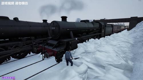 模拟火车世界4:下雪天开蒸汽火车,中途寻找被大雪困住的列车