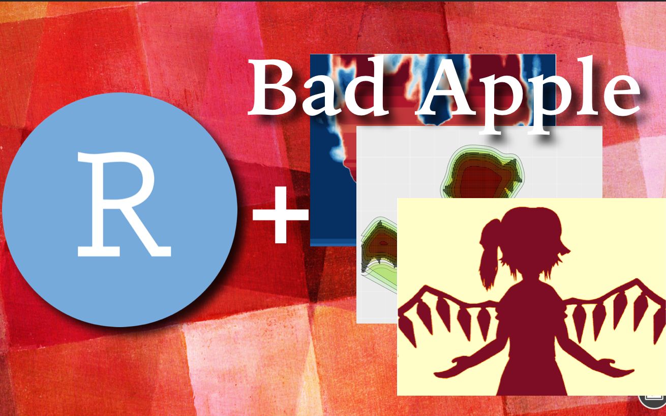【技术向】用统计软件R作图播放Bad Apple!