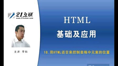 HTML视频教程(06)表格及相关设置