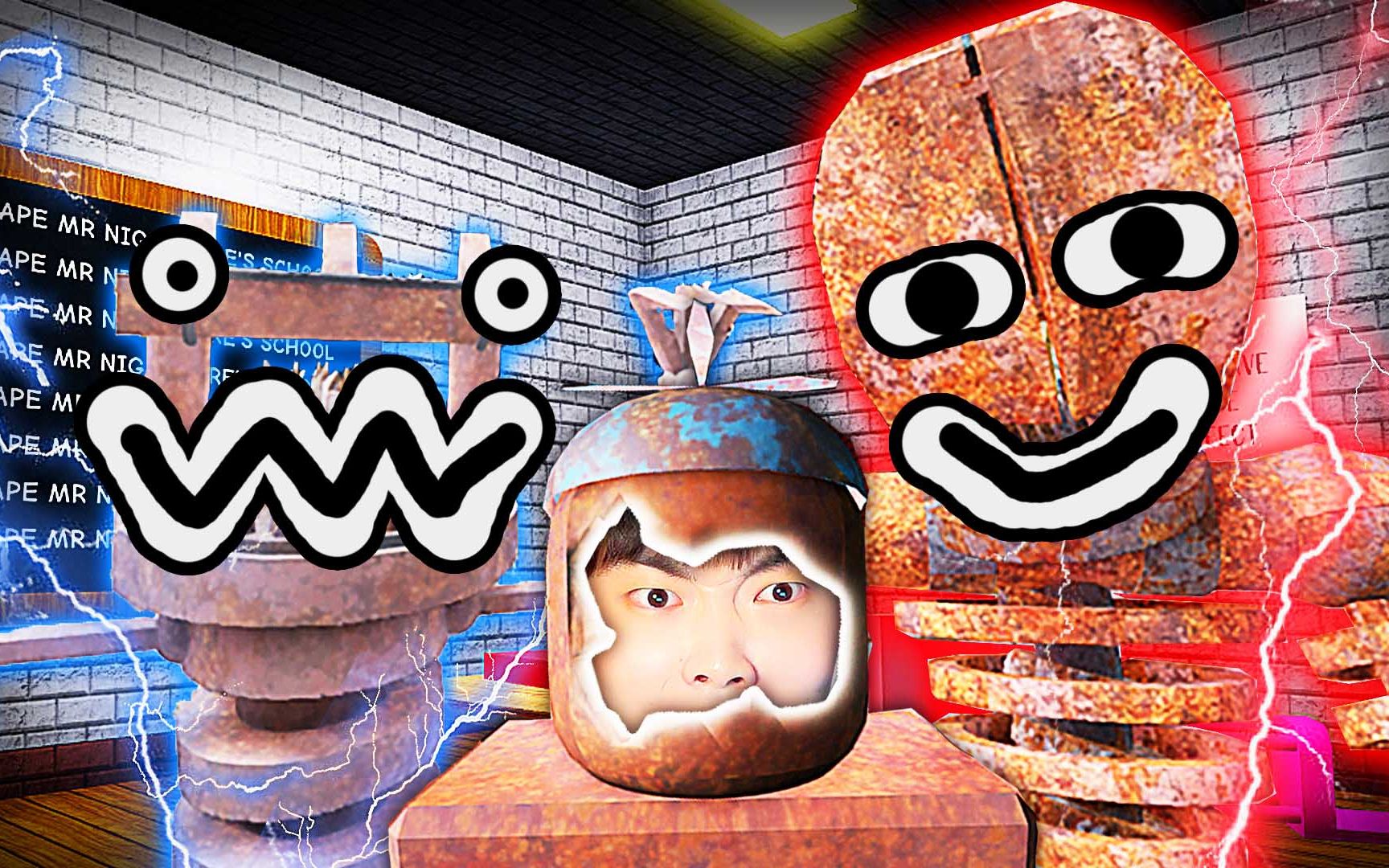 Roblox逃离铁锈老师学校,所有被铁锈老师碰到的同学都患上破伤风...