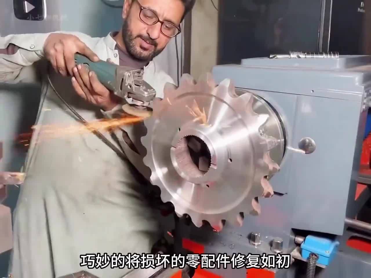 巴铁师傅修复断裂的齿轮全过程#机械加工 #焊接 #巴铁维修 #机械