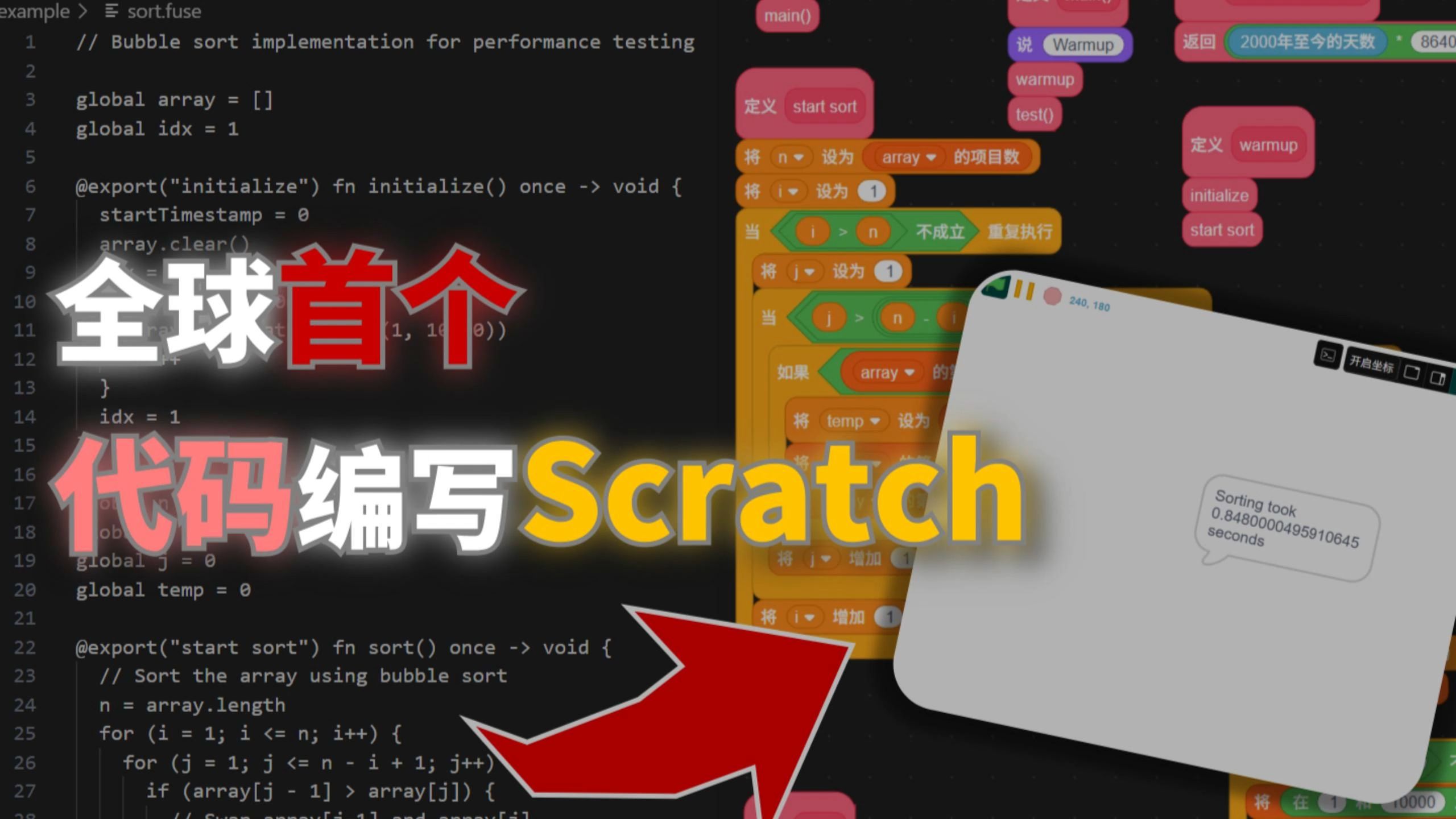 用代码驾驭 Scratch!全球首个实现用代码编写Scratch的项目