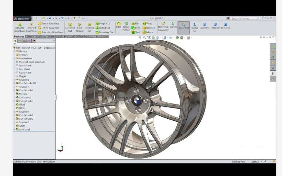 Solidworks轮辋建模