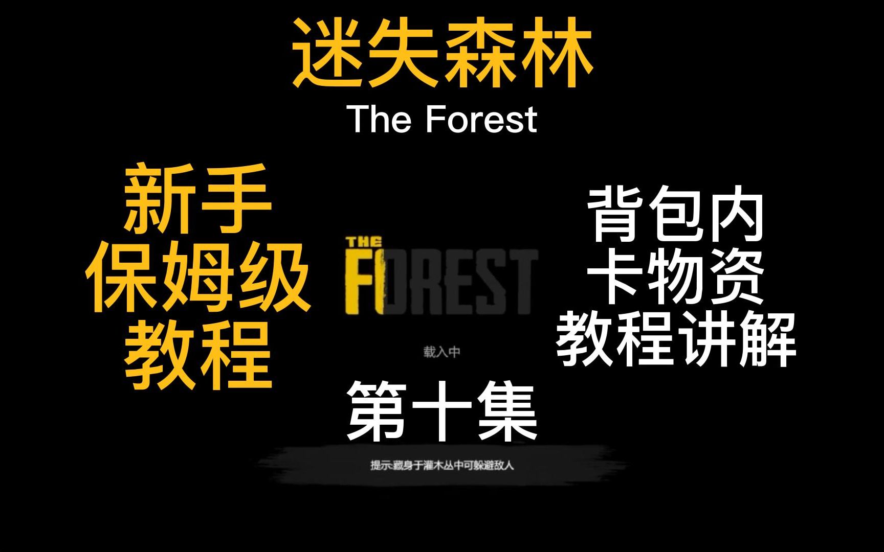 迷失森林 新手保姆级教程 第十集【卡基础物资的方法的演示和讲解】