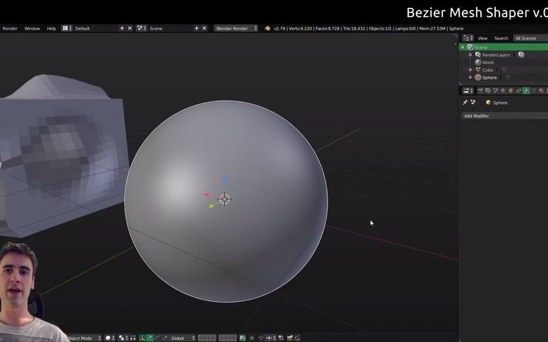 Blender插件-贝塞尔曲线网格建模插件