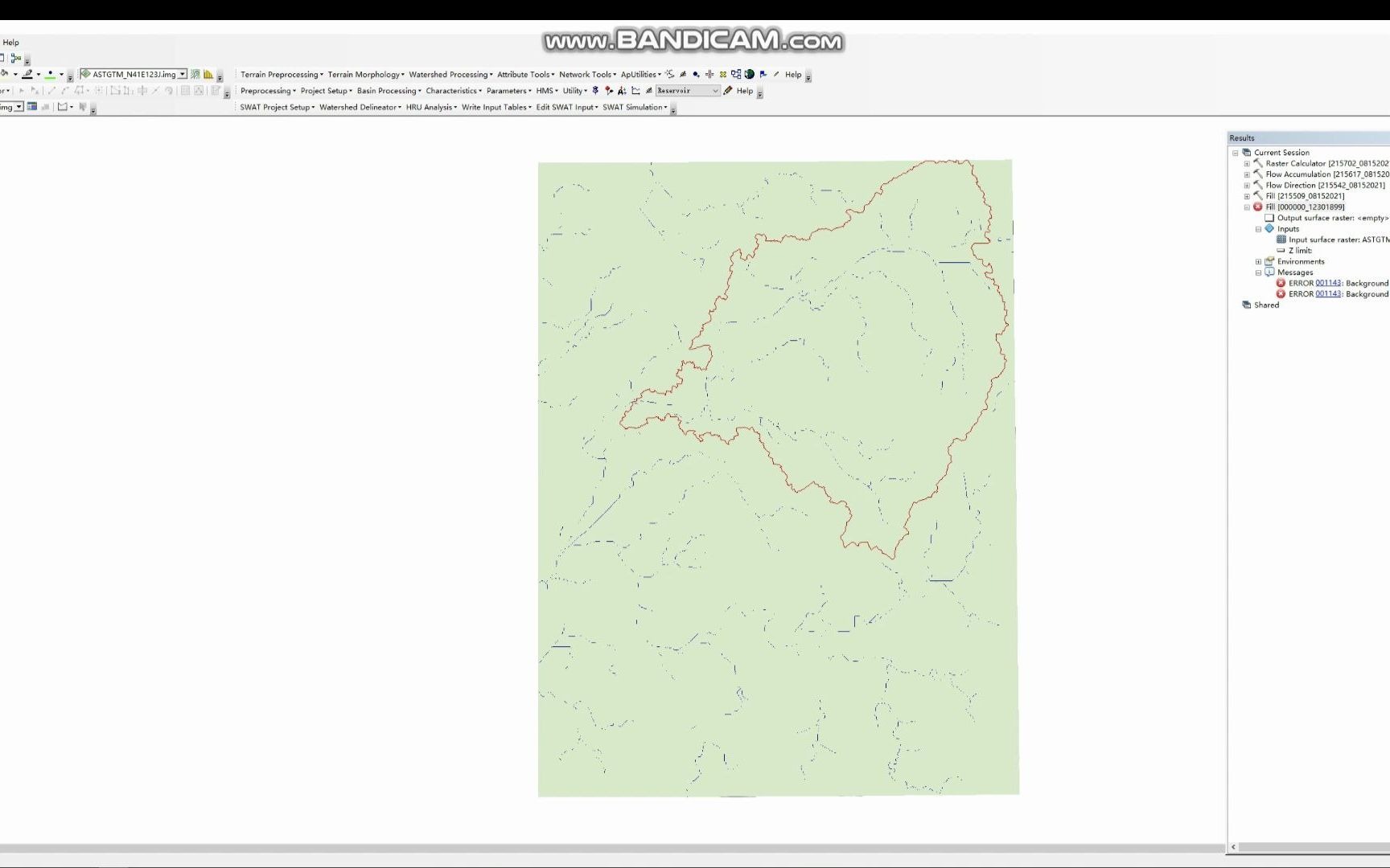利用ArcGIS提取河网并计算密度