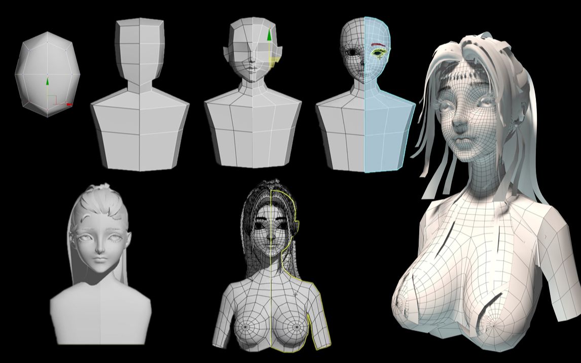 3DMAX人物建模,从拉出BOX开始,详细建模教程,新手也能学会