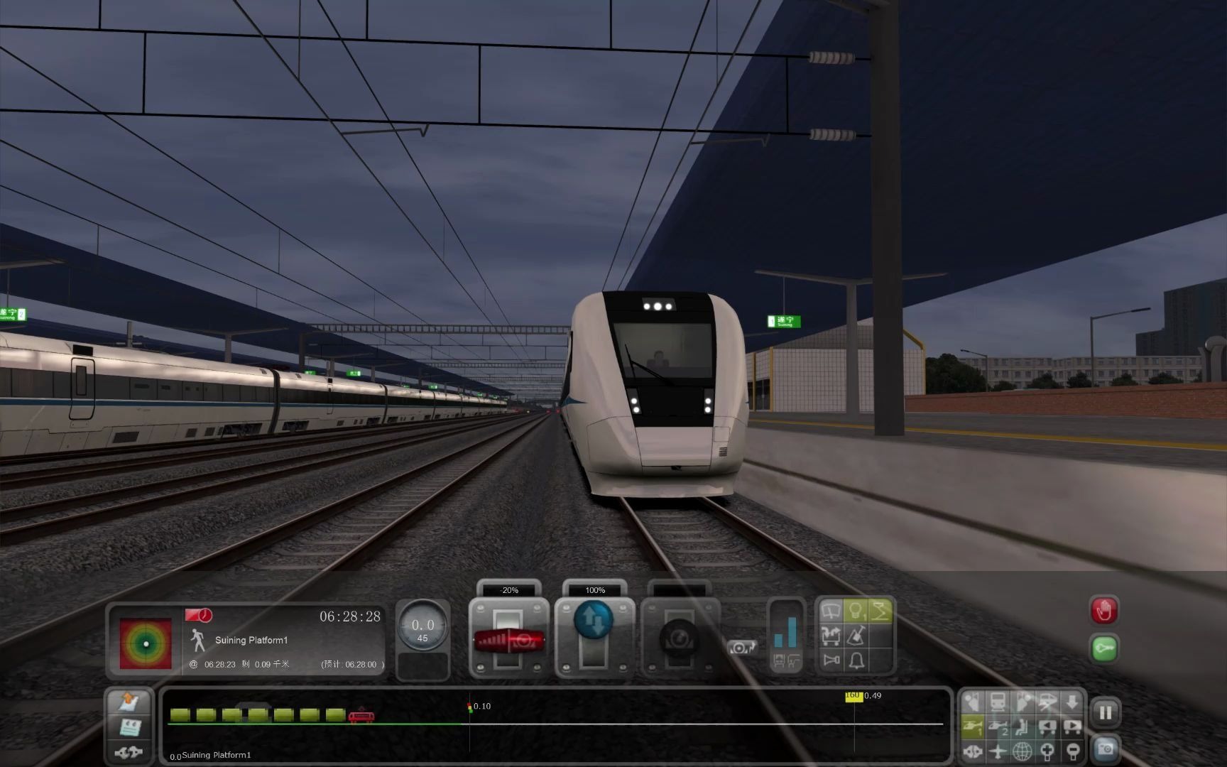 【模拟火车TS2020】快到成都东站竟然脱轨了。没注意信号灯。