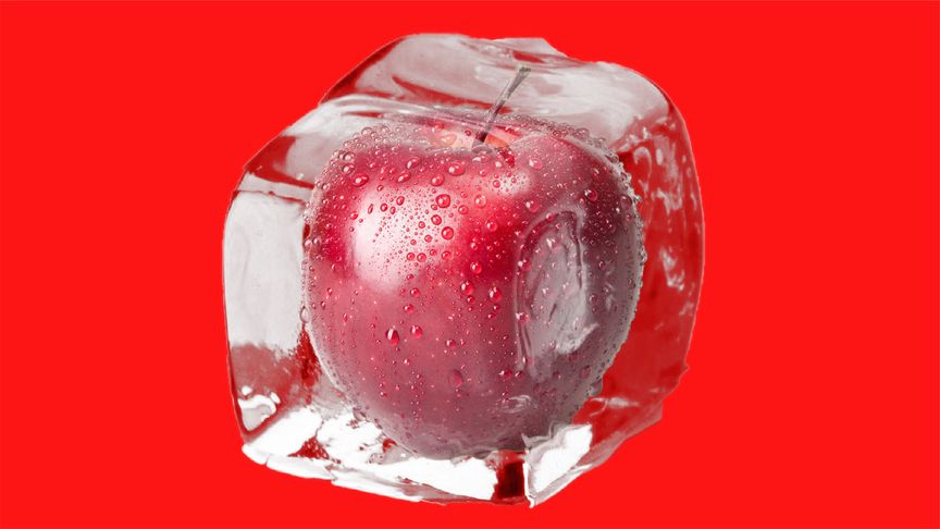 PS软件教程 冰块与红苹果合成