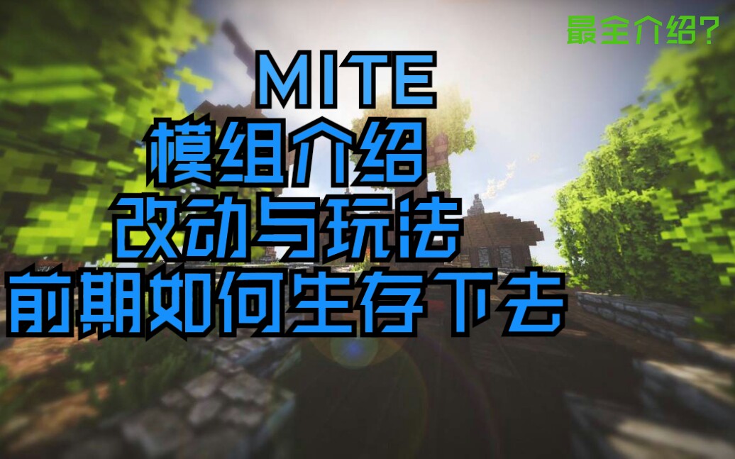 我的世界MITE是啥?怎么玩,改动了什么?模组介绍～(贝爷不是MITE!)