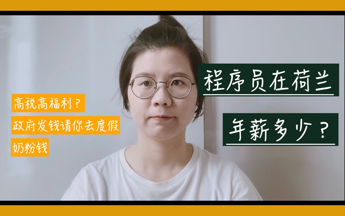 荷兰程序员一年能挣多少钱|欧洲软件工程师工资|年薪百万|荷兰福利|...