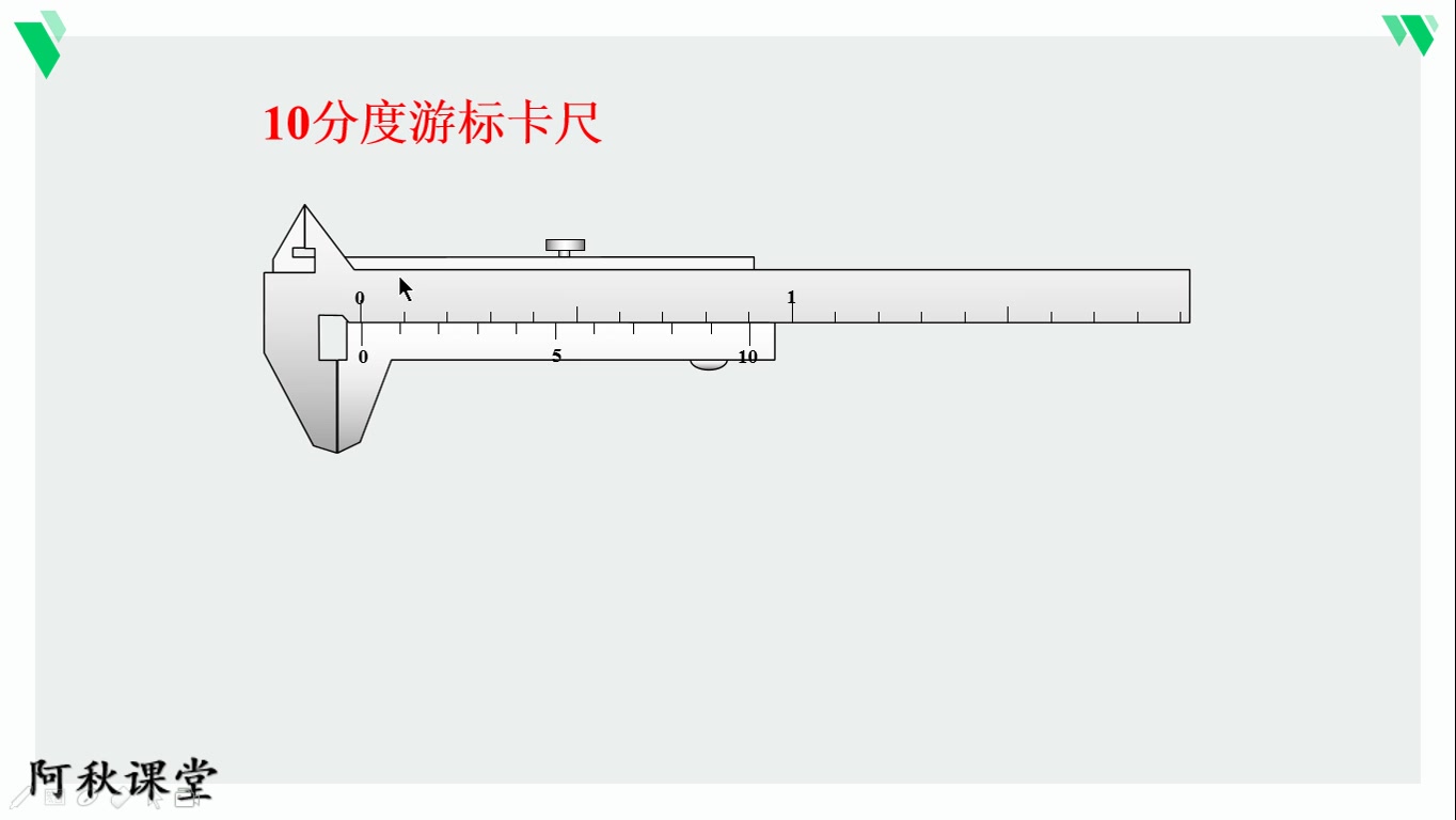 游标卡尺原理和读数问题(阿秋)