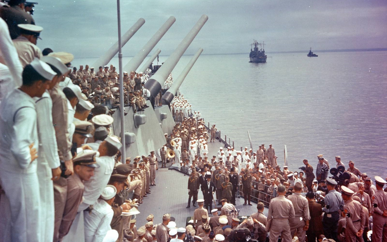 1945年第二次世界大战日本东京湾投降仪式现场视频