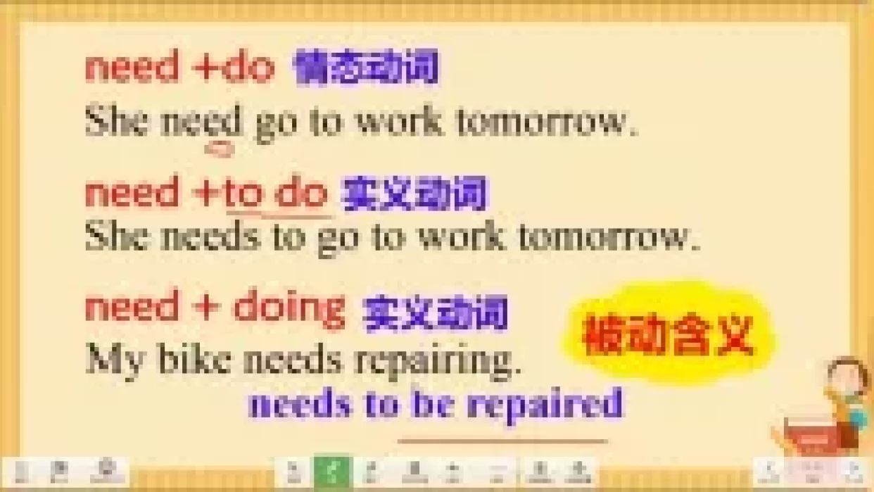 need后接动词原形,怎么还错了?