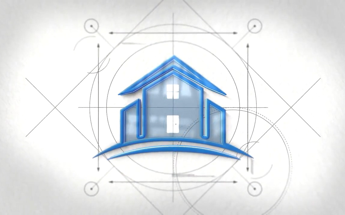 AE模板-建筑手绘3D上色特效的公司企业品牌商品店铺标志动态LOGO...
