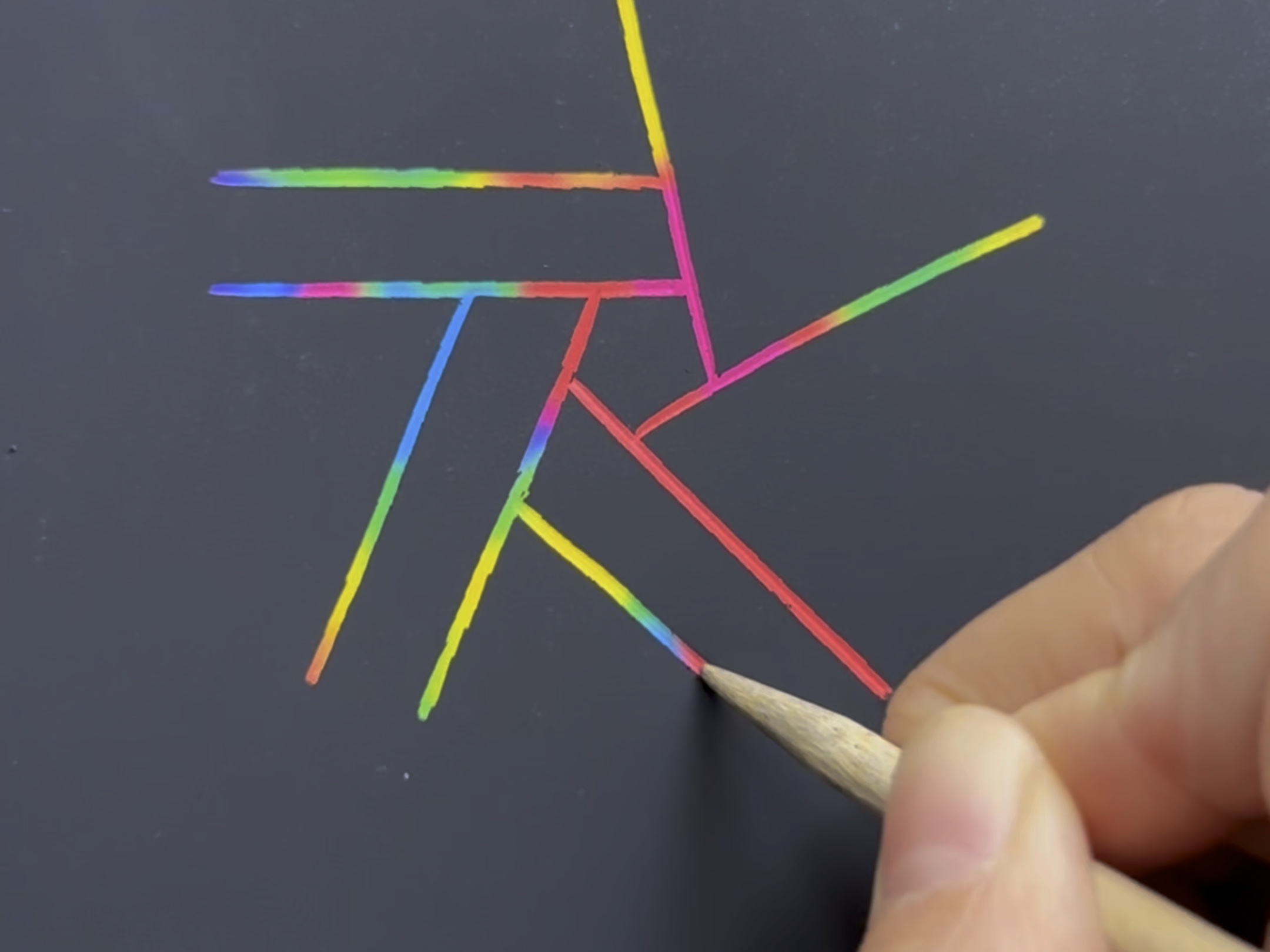 五角星的另一种画法#五角星 #国庆节 #一学就会 #简笔画