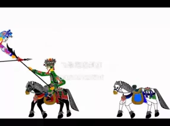 动画片 罗文举比武夺印 唐山 皮影戏 大金牌