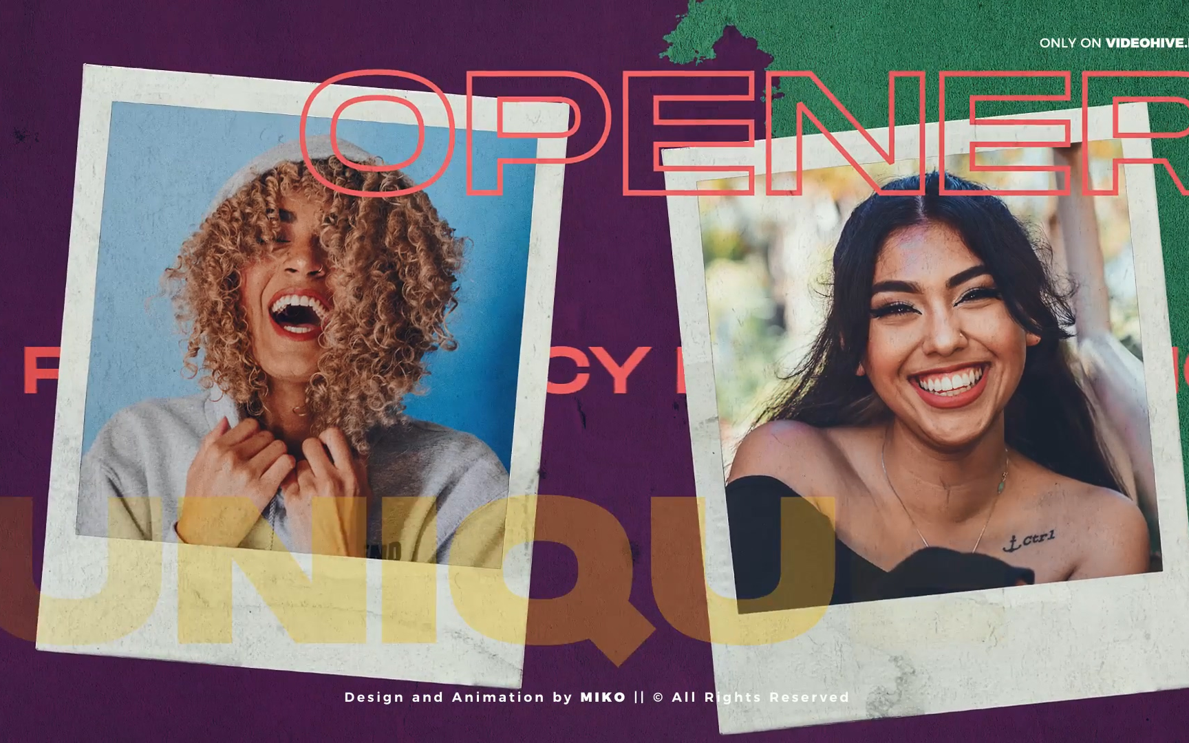 ...拖影效果文字闪烁效果文字边缘滚动效果的时尚活力的幻灯片视频模板