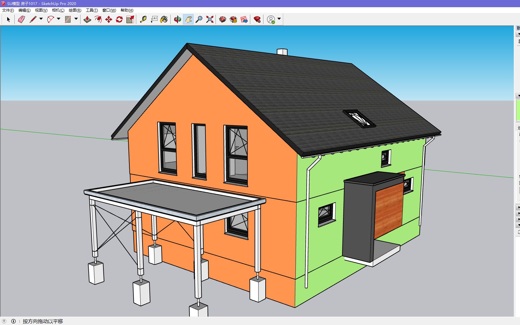 SketchUp SU模型房子建筑结构模型文件分享1017