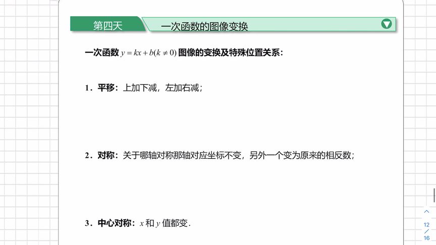 4.1函数图像的变化之平移~记住口诀~学浪计划