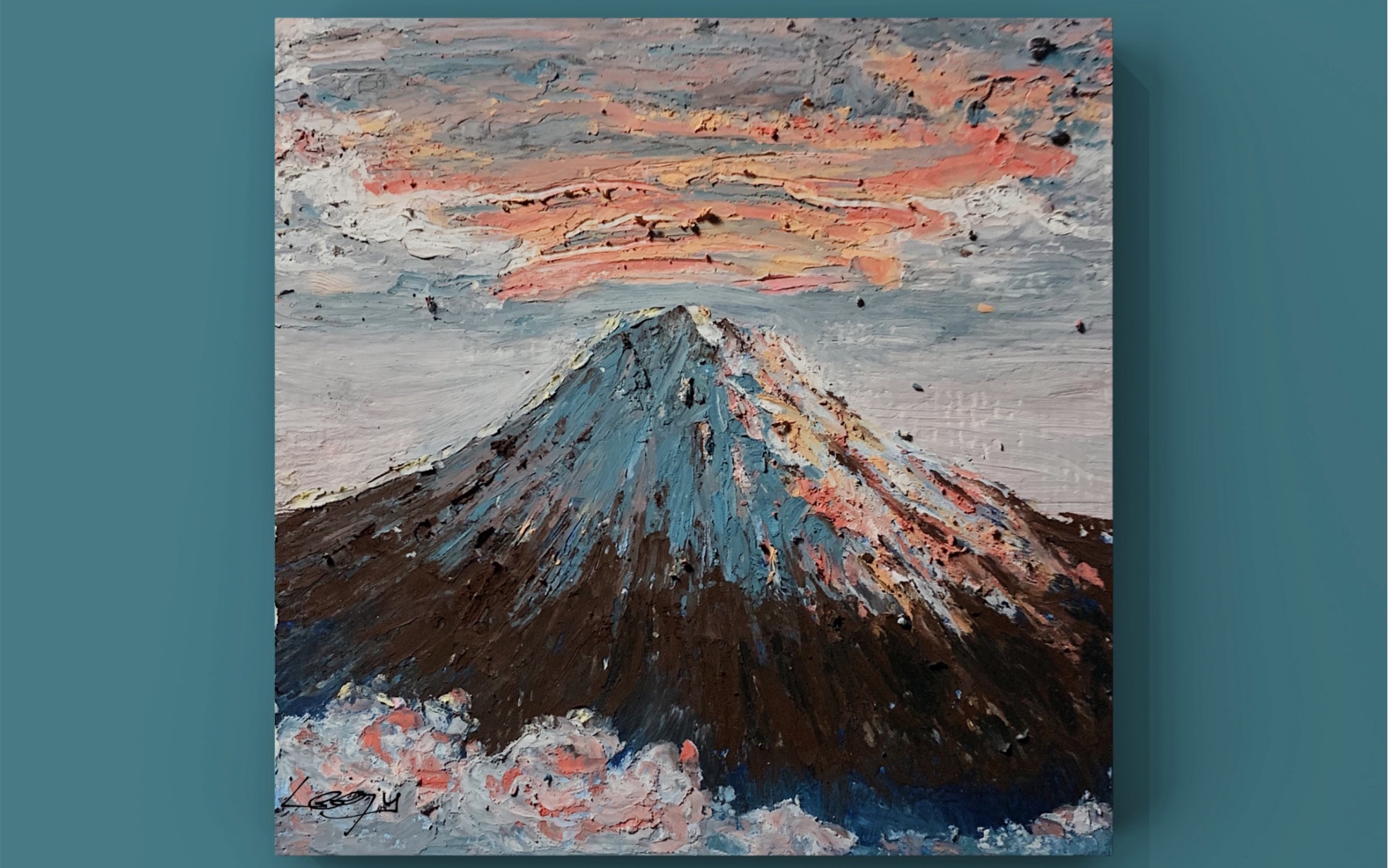 油画棒雪山教程-我拥有了一座富士山 我爱油画棒