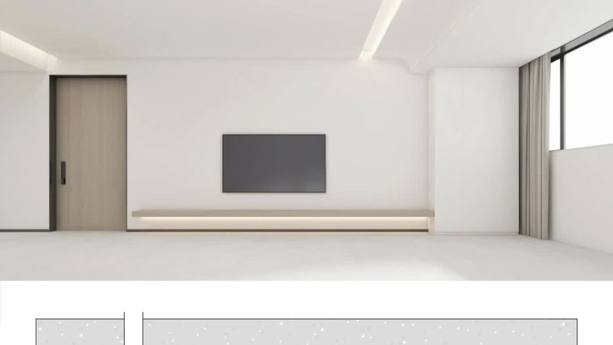 客厅和阳台有个梁,可以这样做#长春装修 #长春装修公司