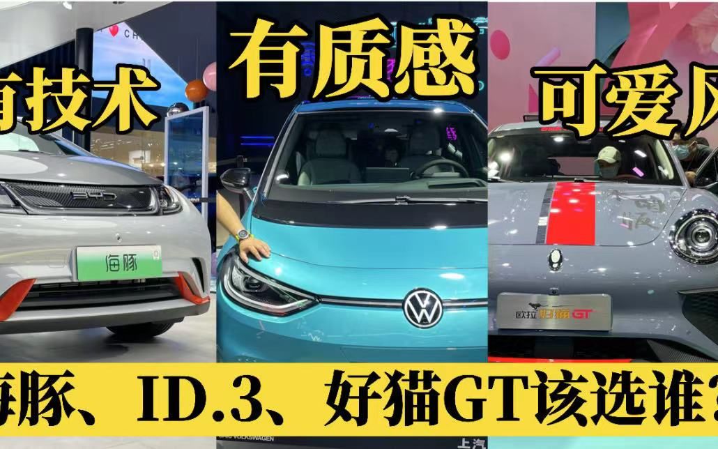 十多万预算买电动车,比亚迪海豚、大众ID.3、欧拉好猫GT选谁?