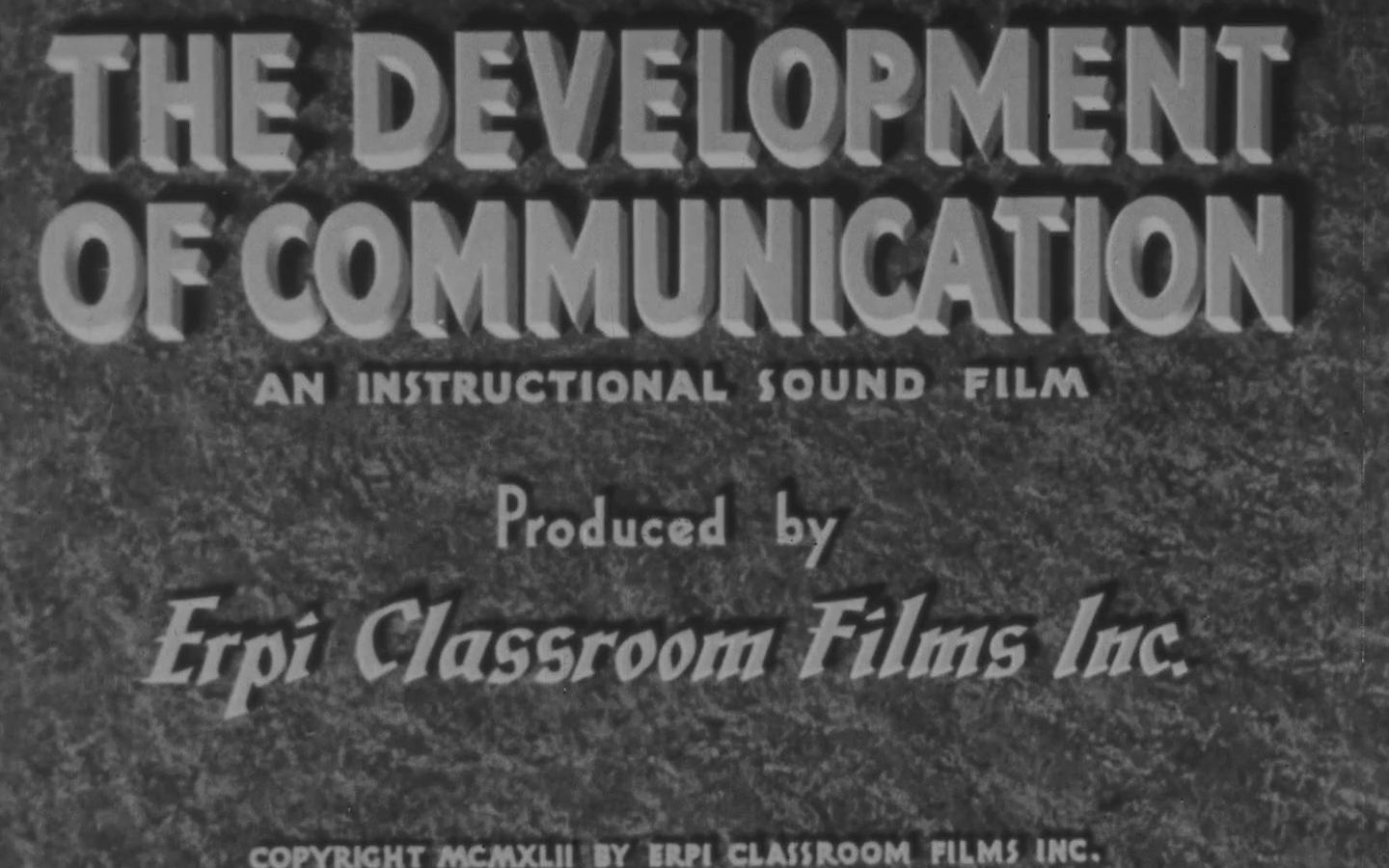 通讯的发展 | The development of communication (1942)