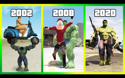 [万可史]GTA游戏中绿巨人MOD进化史 2002-2020