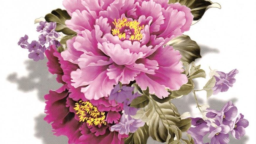 国画写意牡丹就该这么画,艳而不俗透气大方,老师下笔更显精神