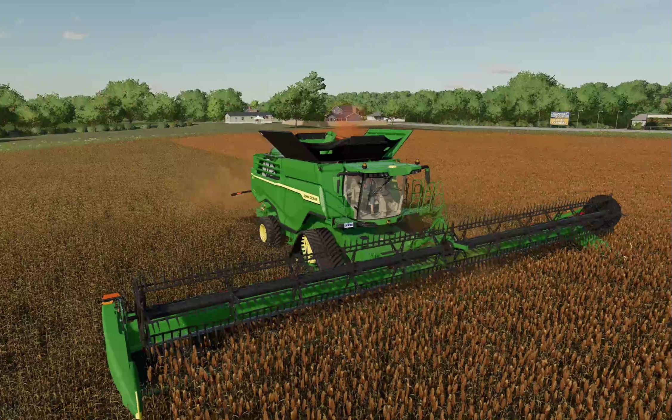 【模拟农场22】约翰迪尔(John Deere)X9 1100联合收获机搭配15米割...