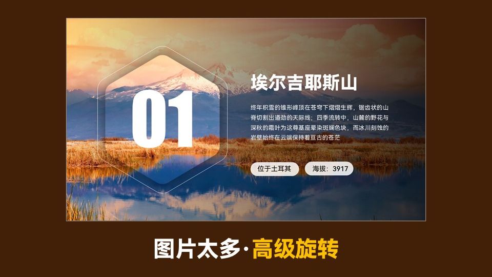 PPT图片太多就用高级旋转动画