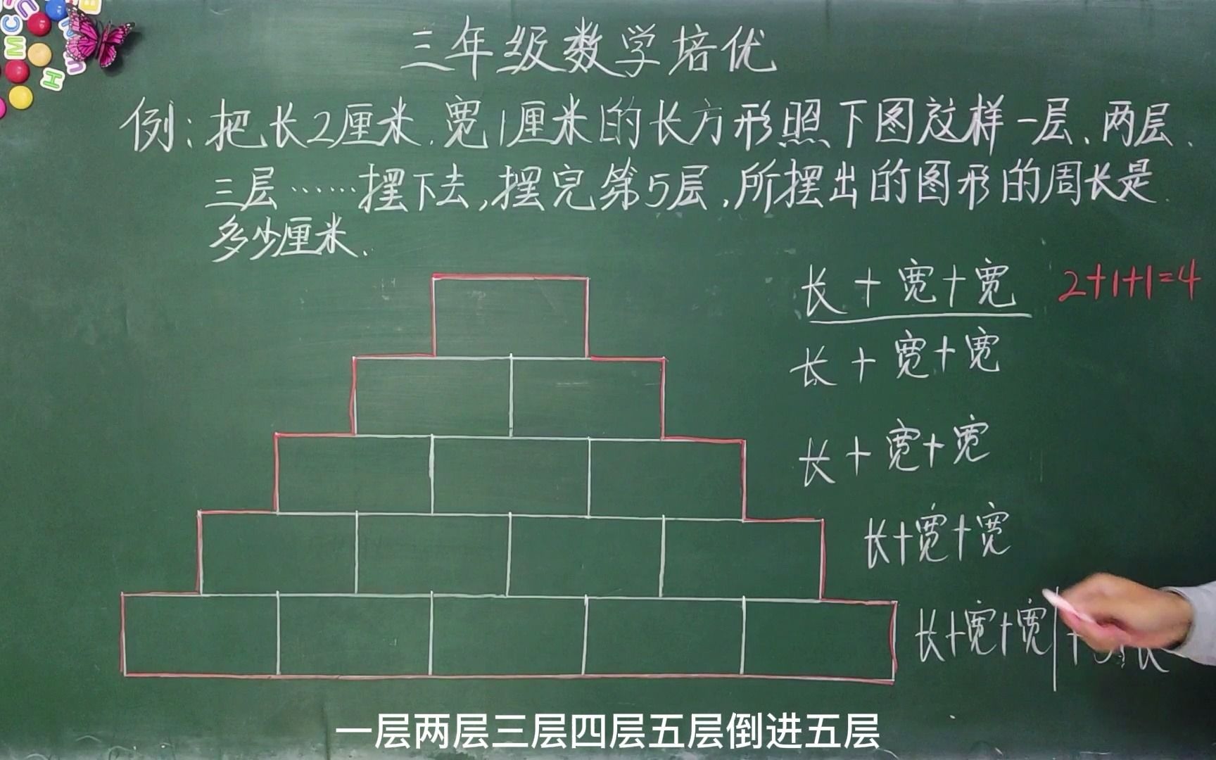 三年级数学培优:考试常考的周长计算拓展题,找到规律来巧算