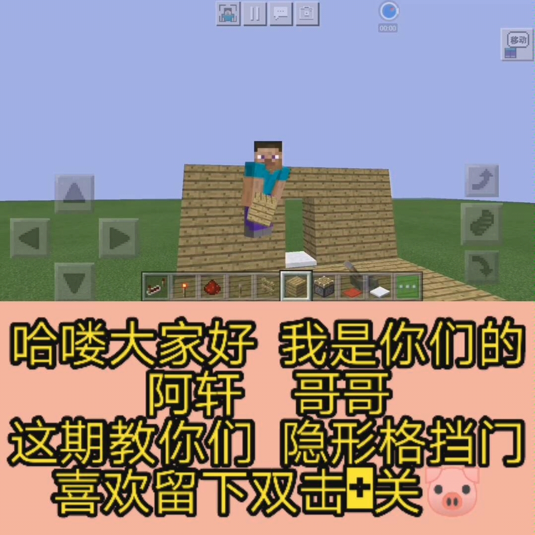 我的世界红石教程之《隐形格挡门》