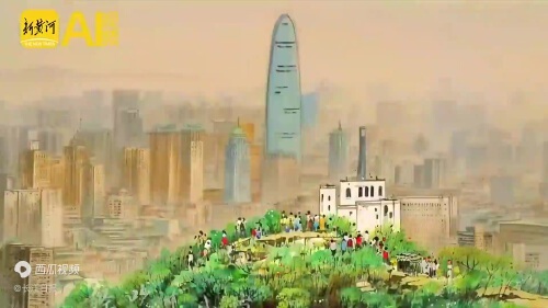 AI描绘泉城春色,水墨画展现济南新意(新黄河AI视频)