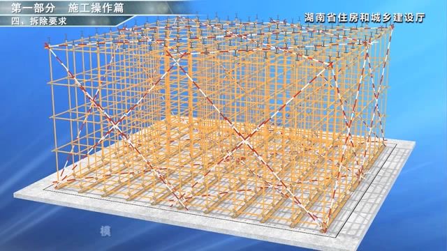 模板支撑架施工安全生产标准化视频动画演示