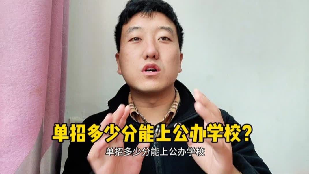 单招多少分能上公办学校