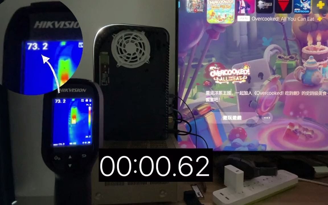 PS5 安装M2固态硬盘后的温度测试 三星 980 PRO