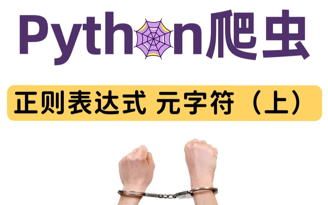 【搞笑Python爬虫教程】15 正则表达式 元字符(上)| 很可铐 我看刑 | ...