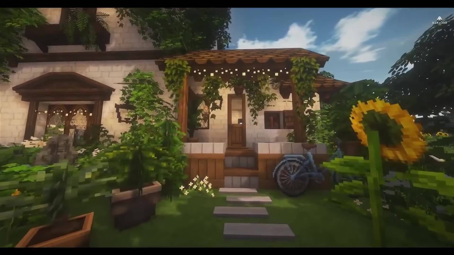 我的世界:向日葵小屋田园风入户门