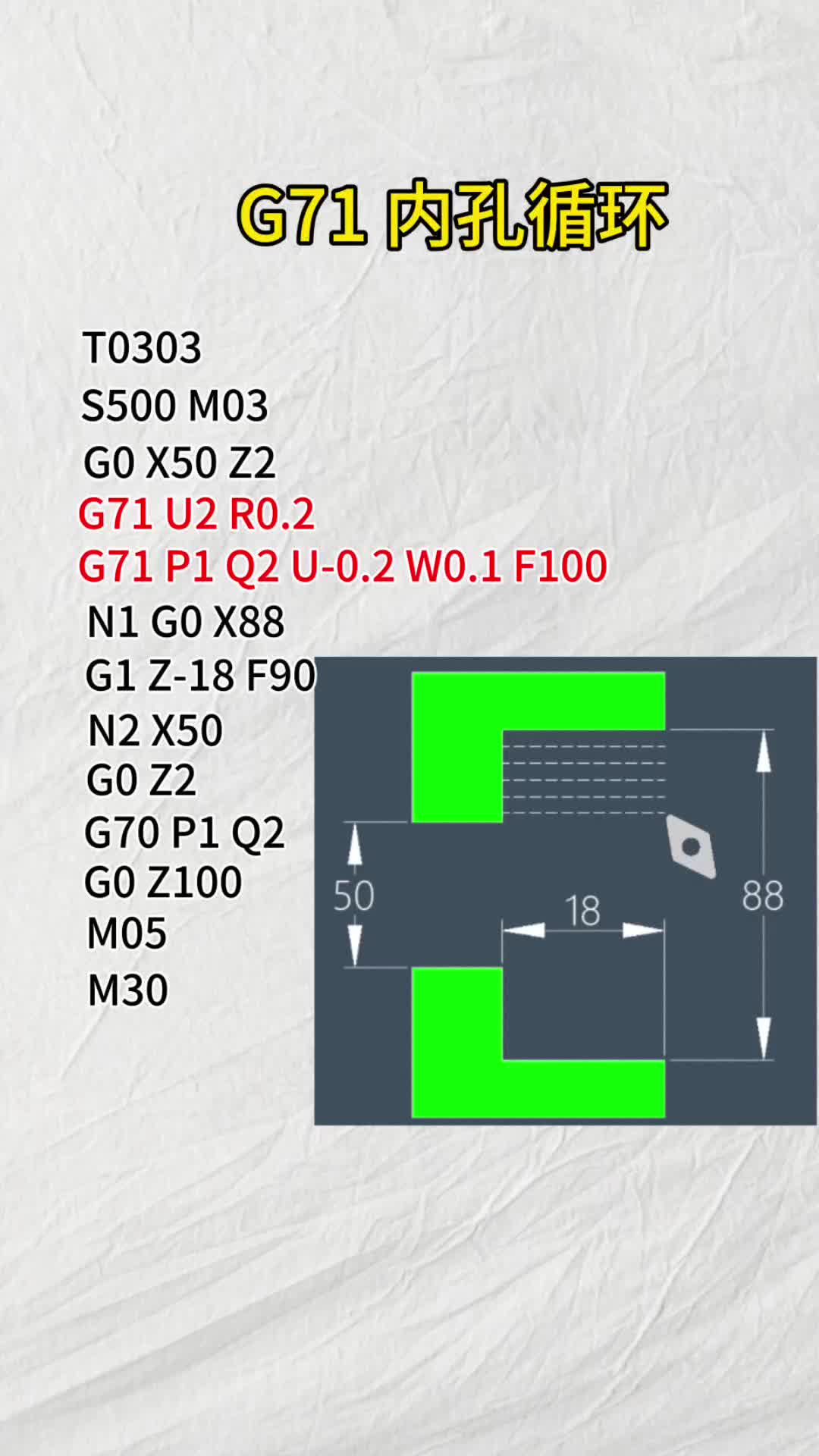 ...内孔循环#数控车编程计算 #数控编程 #数控车工编程 #数控车床加工 ...