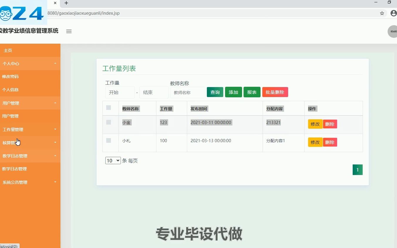 ...基于java+ssm+mysql的高校教学业绩信息管理系统-计算机毕业设计