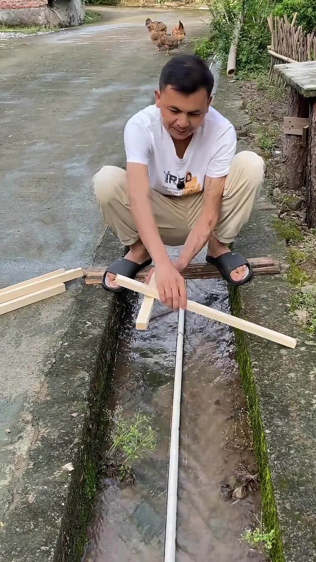 九根木棍搭清明上河图木拱桥虹桥,揭秘古代搭桥方法