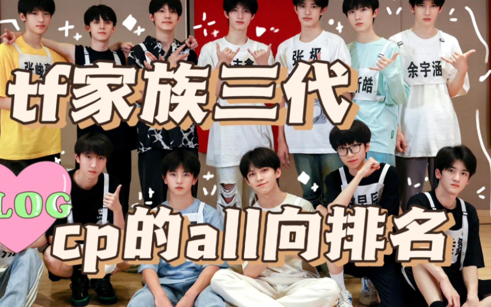2023年中TF三代cp的all向排名(LOFTER内统计)