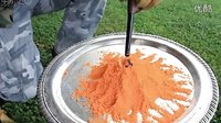 神奇的粉末遇火燃烧 形态犹如火山爆发,化学实验